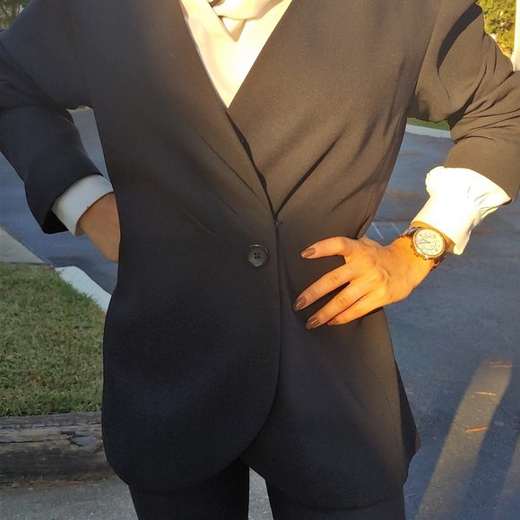 Le Suit Paris/New York | Jackets & Coats | Black Singlesnap Closure ...